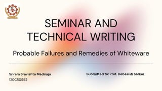 Probable Failures and Remedies of Whiteware | PPTX