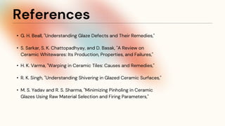 Probable Failures and Remedies of Whiteware | PPTX