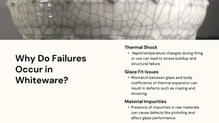 Probable Failures and Remedies of Whiteware | PPTX