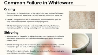 Probable Failures and Remedies of Whiteware | PPTX