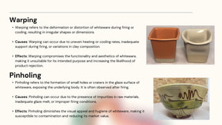 Probable Failures and Remedies of Whiteware | PPTX