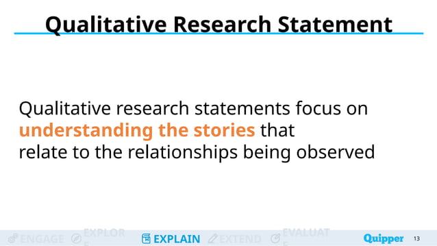 Writing research statement for qualitative research | PPTX