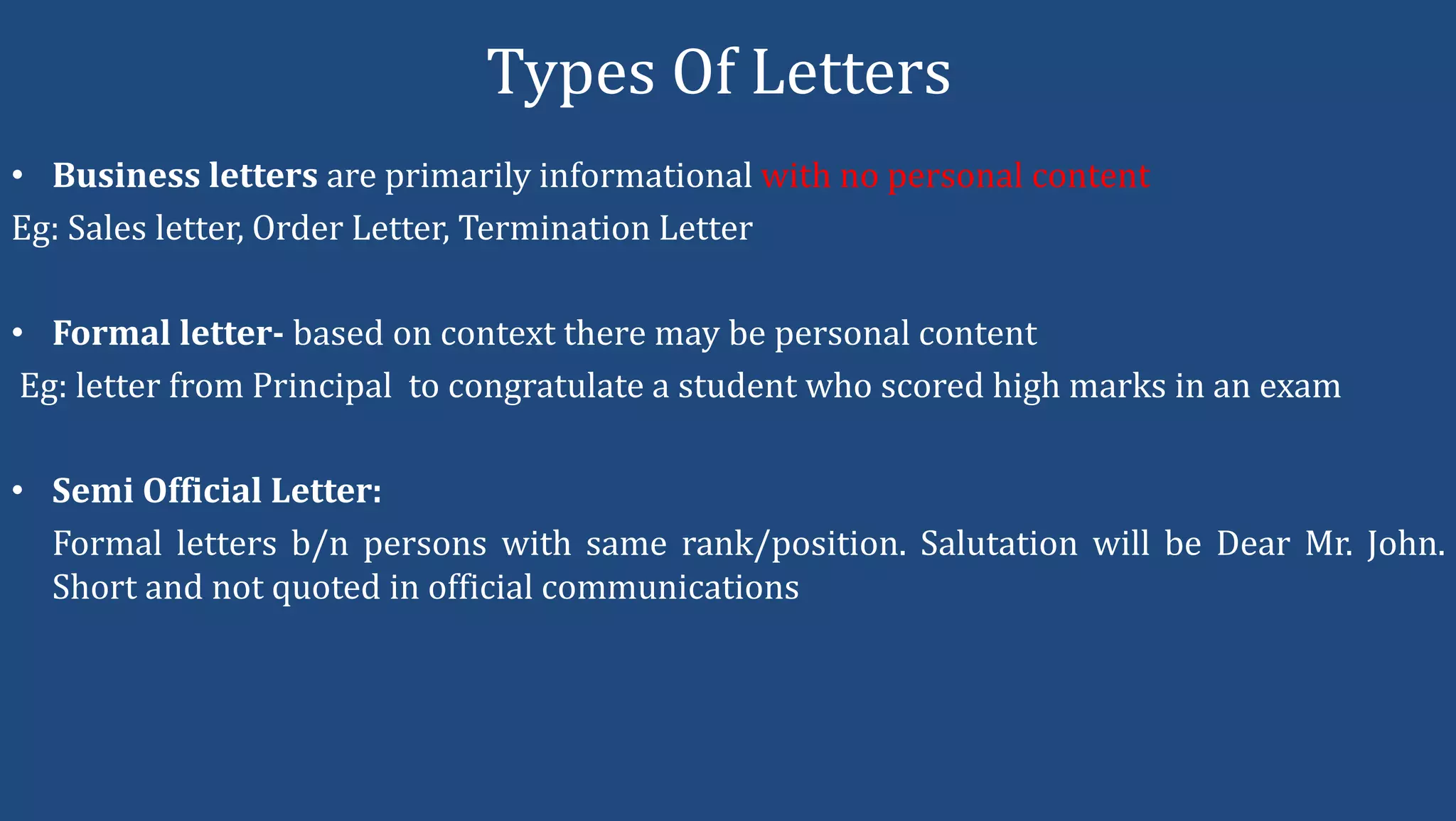 Writing - Letter Writing | PPTX