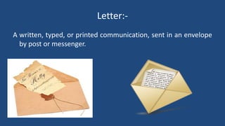 Writing - Letter Writing | PPTX