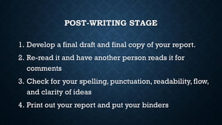 PLANNING STAGES OF WRITING A TECHNICAL REPORT | PDF | Technology ...