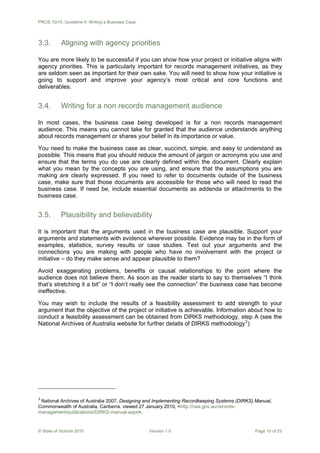 Writing a business case | PDF