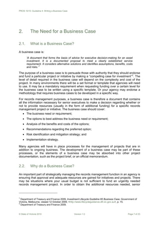 Writing a business case | PDF