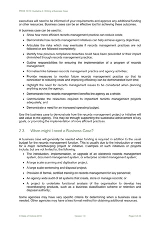 Writing a business case | PDF