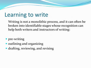 Writing in the Disciplines | PPTX