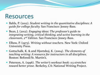 Writing in the Disciplines | PPTX