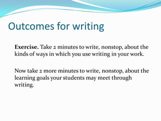 Writing in the Disciplines | PPTX