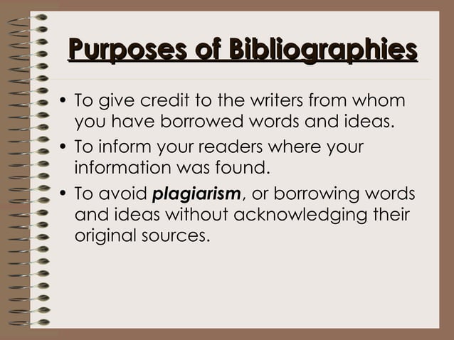 Writing A Bibliography | PPT