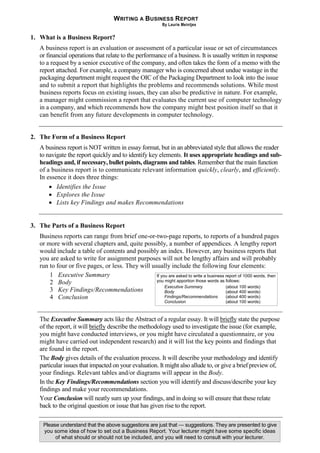 Writing a-business-report | PDF