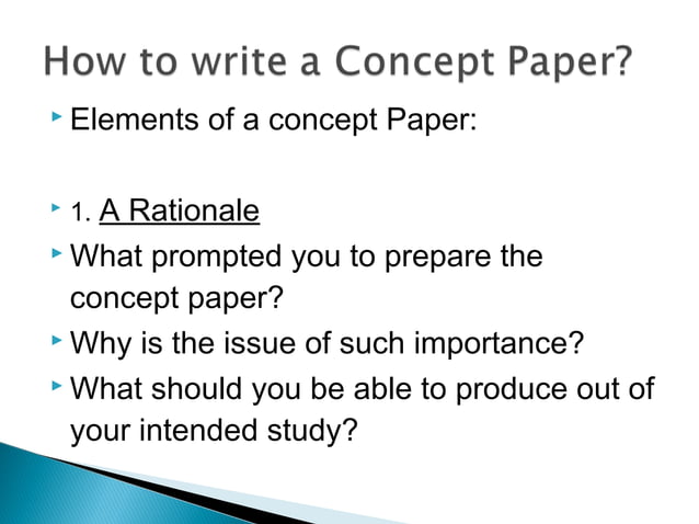 Writing a-concept-paper | PPT | Science