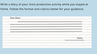Writing a Diary: Expressing Thoughts and Daily Activities in English | PPTX