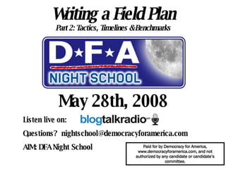 Writing A Field Plan Part 2 | PPT