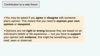 FS English Level 2 - May 13, 2023 (Writing Forum Contributions). | PDF