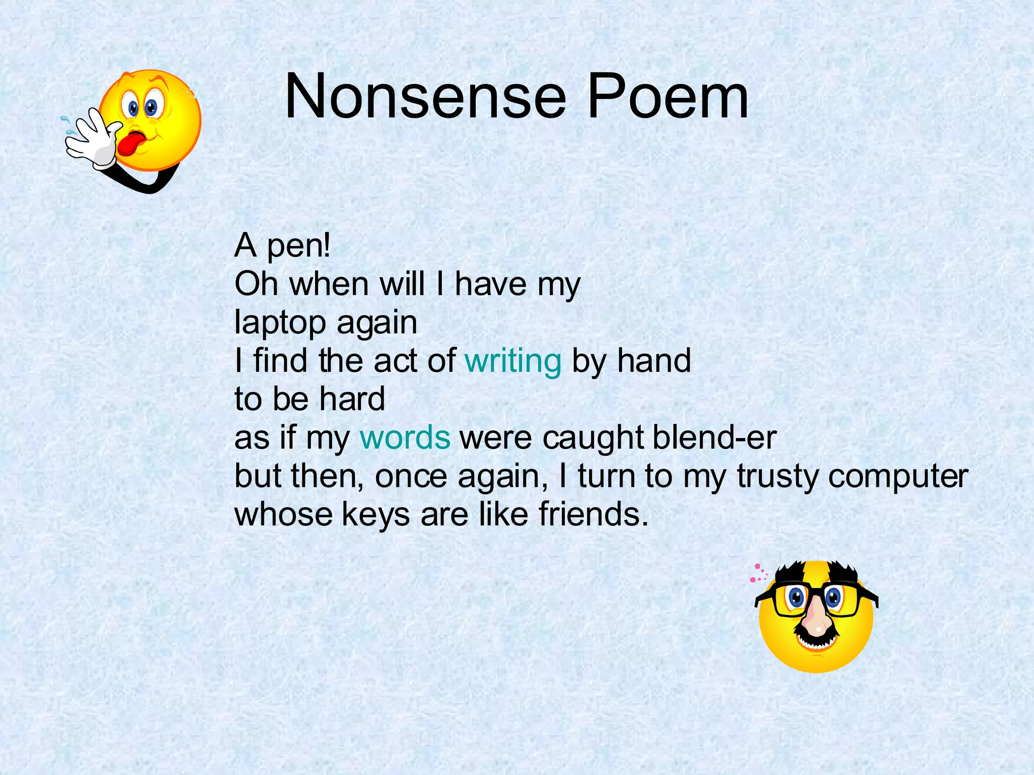 Writing : A Linked Poem | PPT
