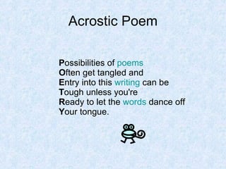 Writing : A Linked Poem | PPT