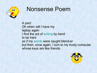 Nonsense Poems Examples