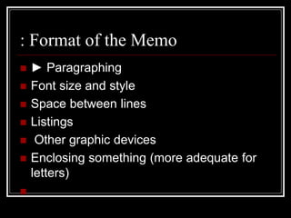 Writing a-memo in communication writing & skills | PPT