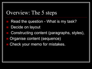 Writing a-memo in communication writing & skills | PPT