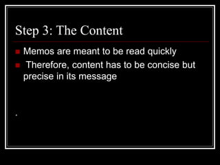 Writing a-memo in communication writing & skills | PPT