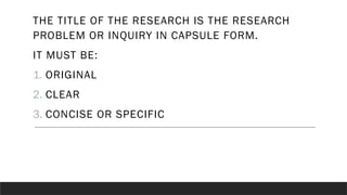 WRITING-A-RESEARCH-TITLE.pptxbbbbbbbbbbbb | PPTX