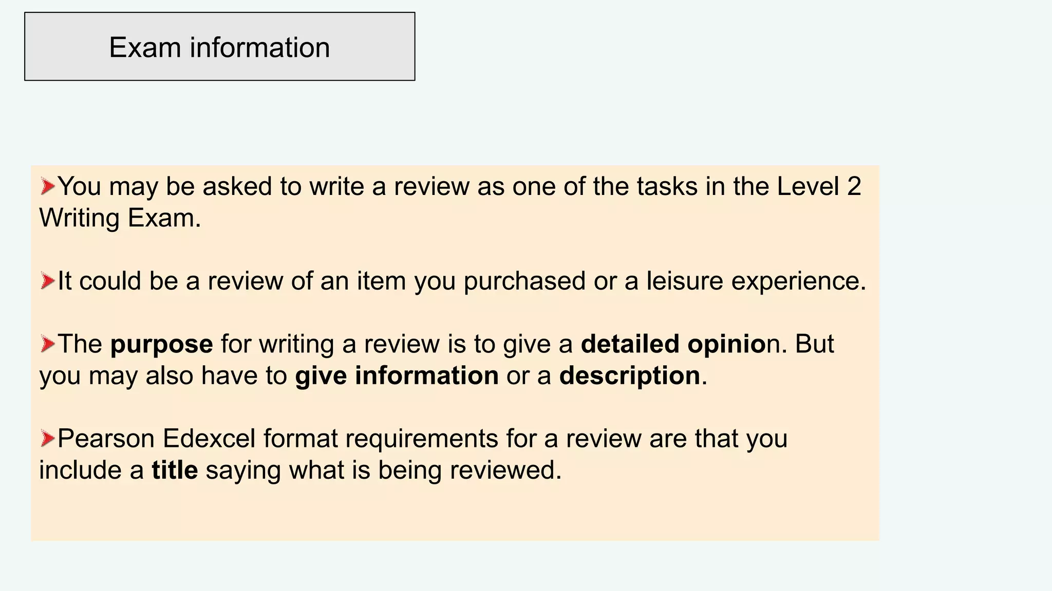 FS English Level 2 - June 10, 2023 ( Writing: Reviews) | PDF