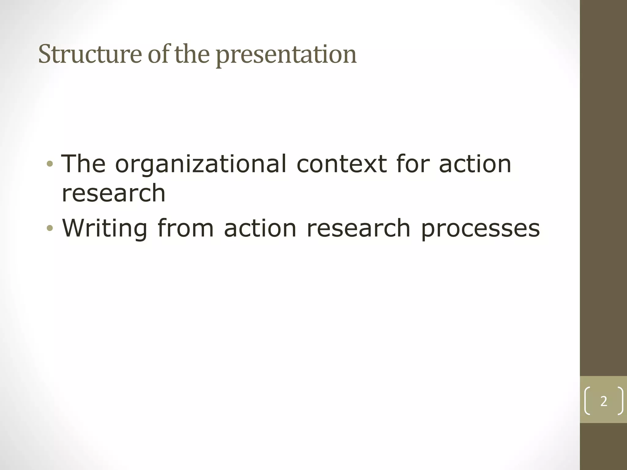 Writing from action research processes | PPT