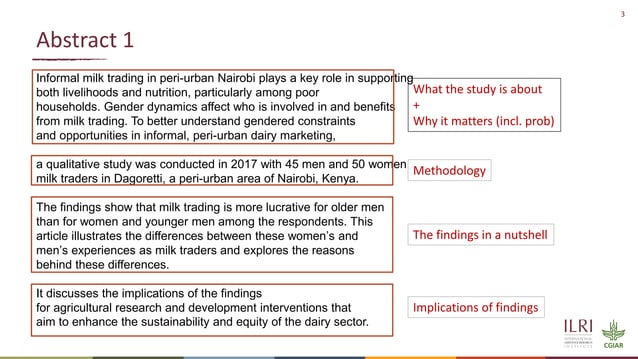 Writing effective and convincing abstracts: Examples | PPT