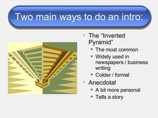 Writing an Intro | PPT