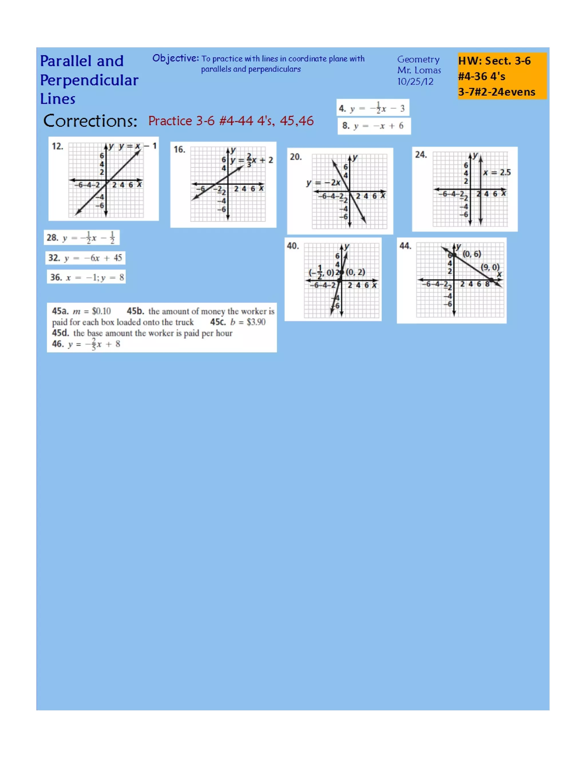 Writing and Graphing Linear Equations.pdf | Physics | Science