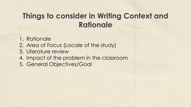 Writing Action Research (Context and Rationale) | PPTX | Augmented ...