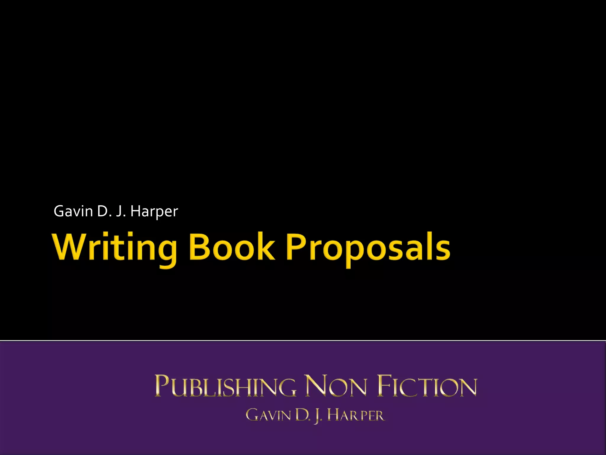 Writing Book Proposals | PPT