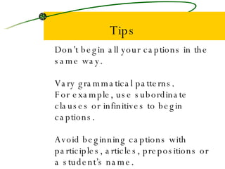 Writing Captions | PPT
