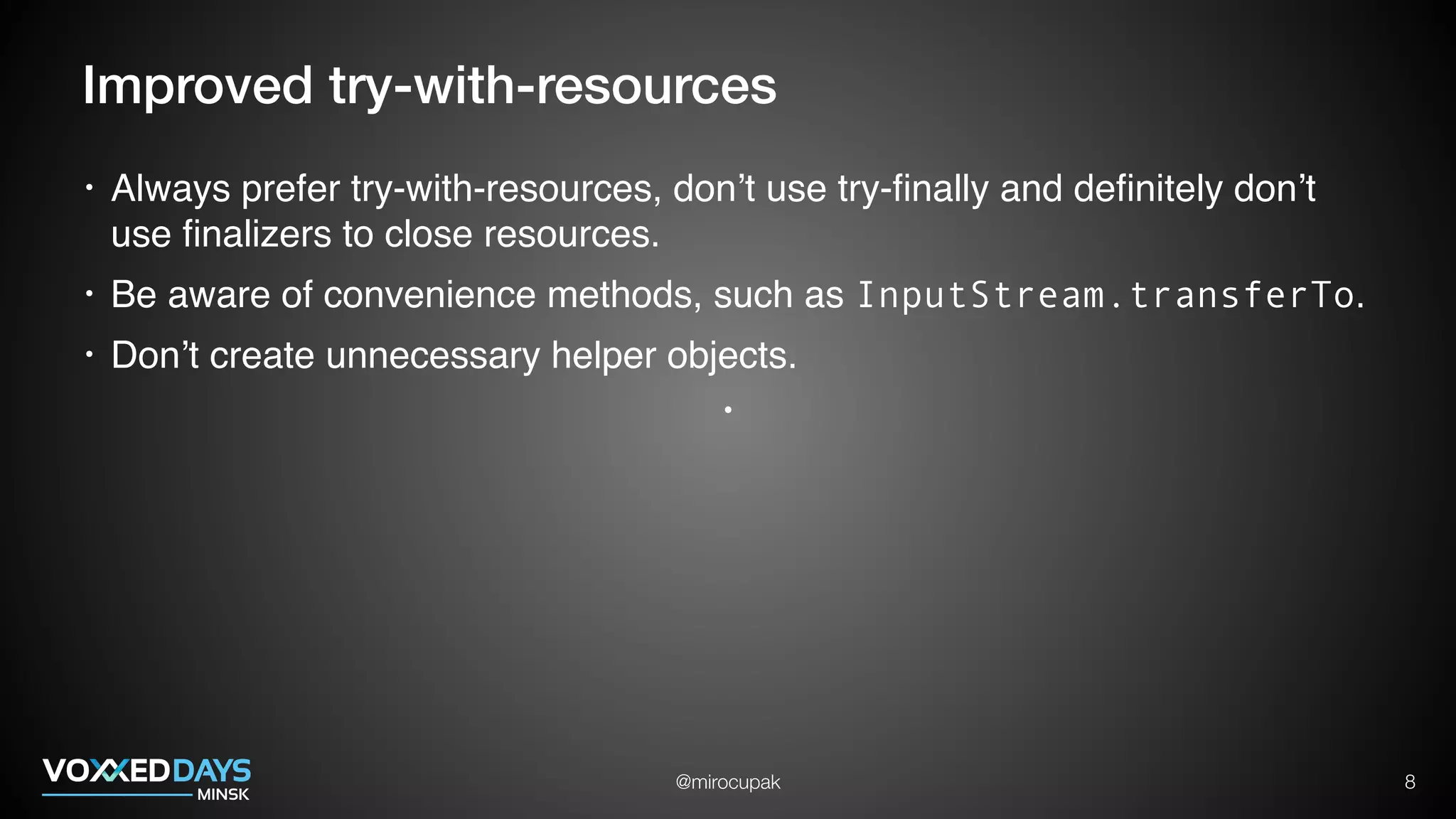 Writing clean code with modern Java | PPT