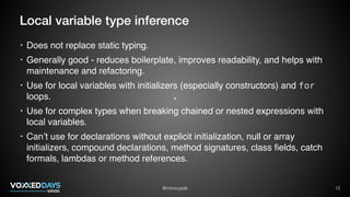 Writing clean code with modern Java | PPT