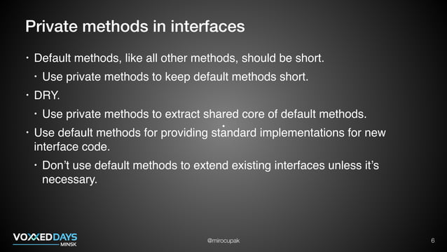 Writing clean code with modern Java | PPT