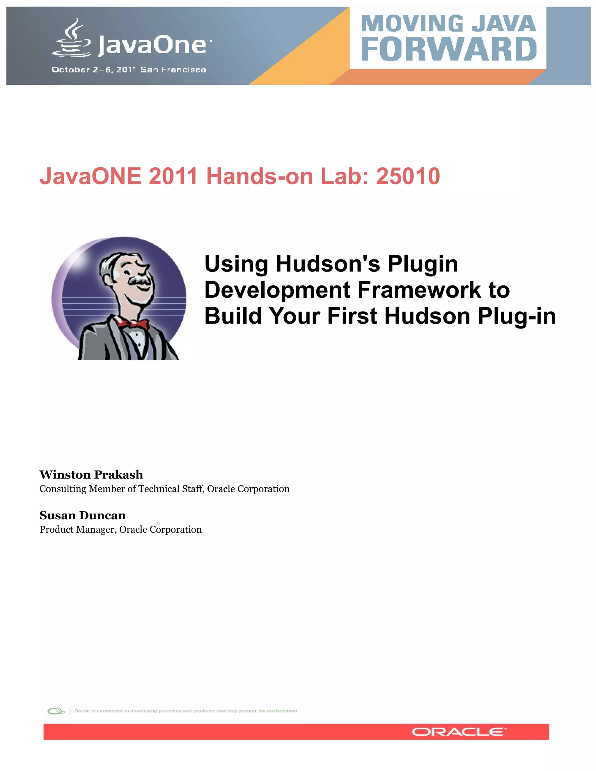 Writing first-hudson-plugin | PDF