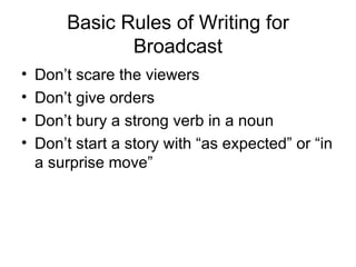 Writing For Broadcast | PPT