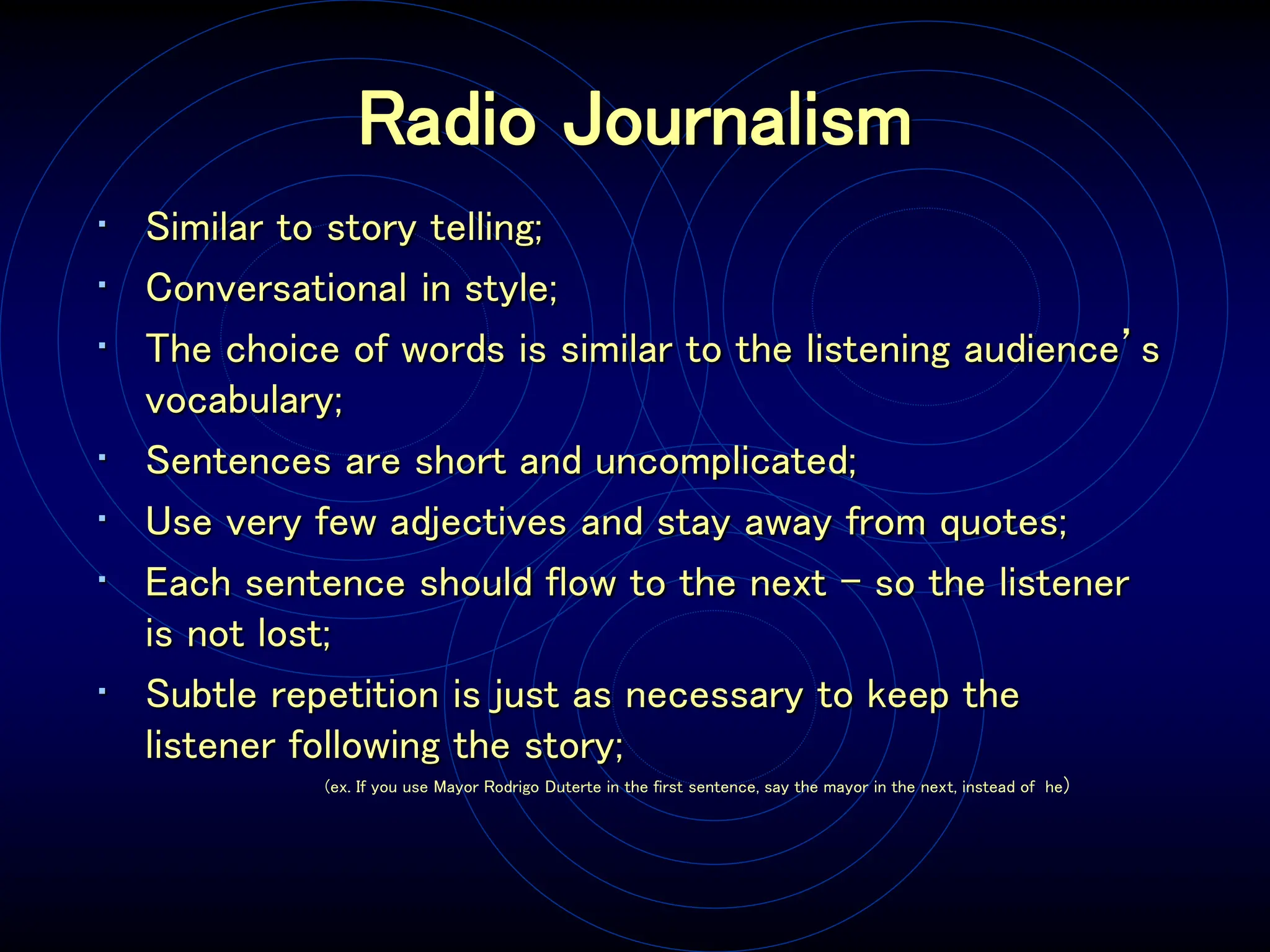 writing-for-radio powerpoint presentation | PPT