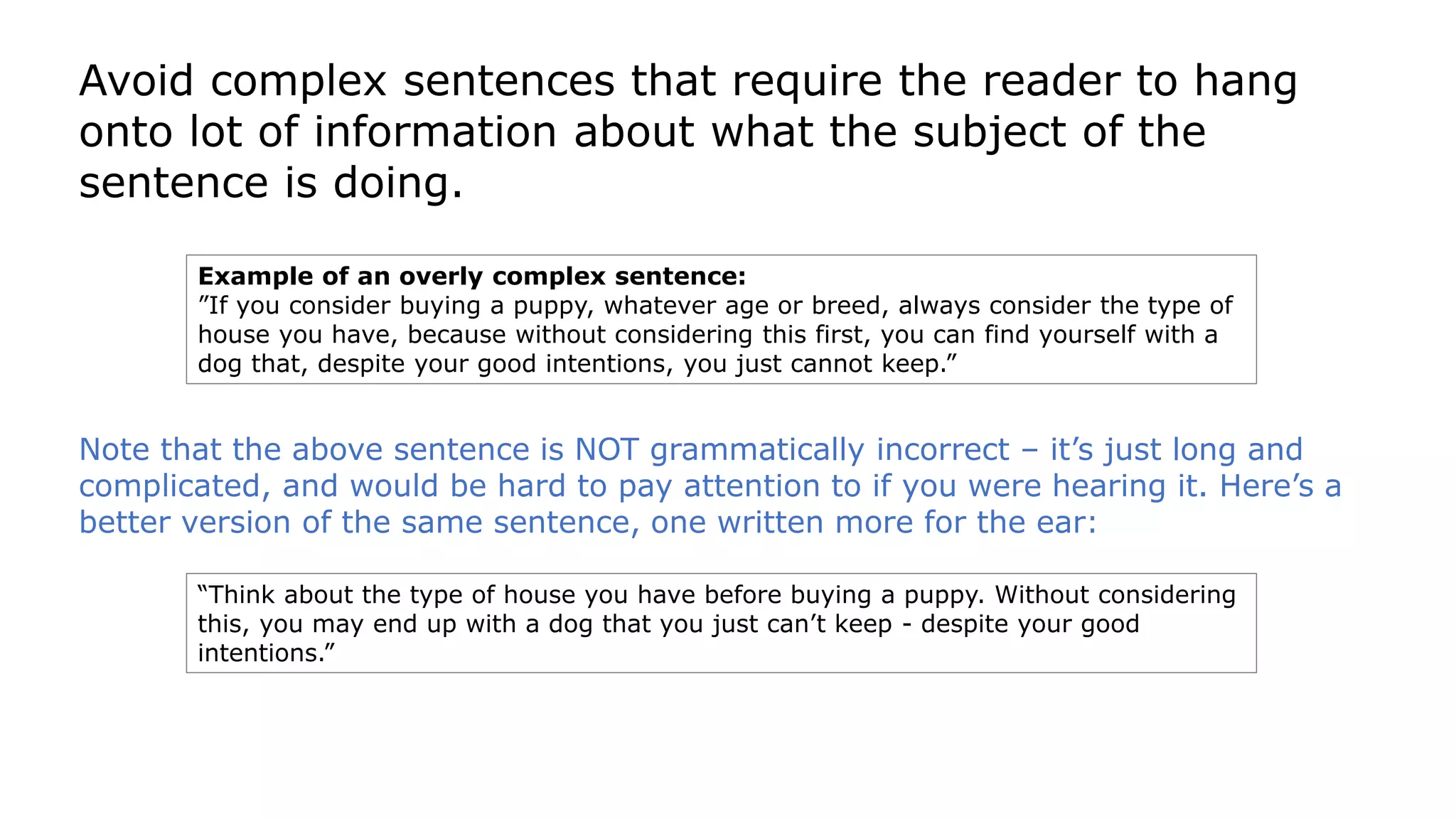 ENGL 208 - Writing for the Ear | PPTX