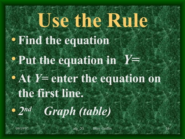 Writing Function Rules - Calculator | PPT