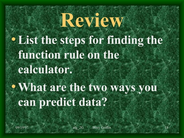 Writing Function Rules - Calculator | PPT
