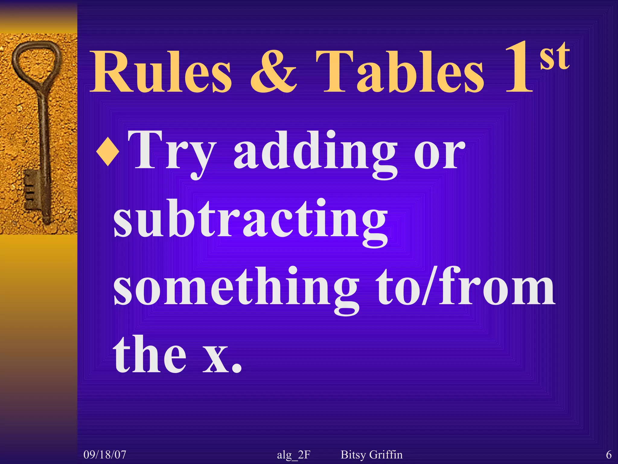 Writing Function Rules Ppt