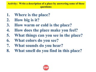 Writing i-week-6.2-descriptive-paragraphs2 | PPT