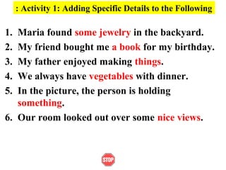 Writing i-week-6.2-descriptive-paragraphs2 | PPT