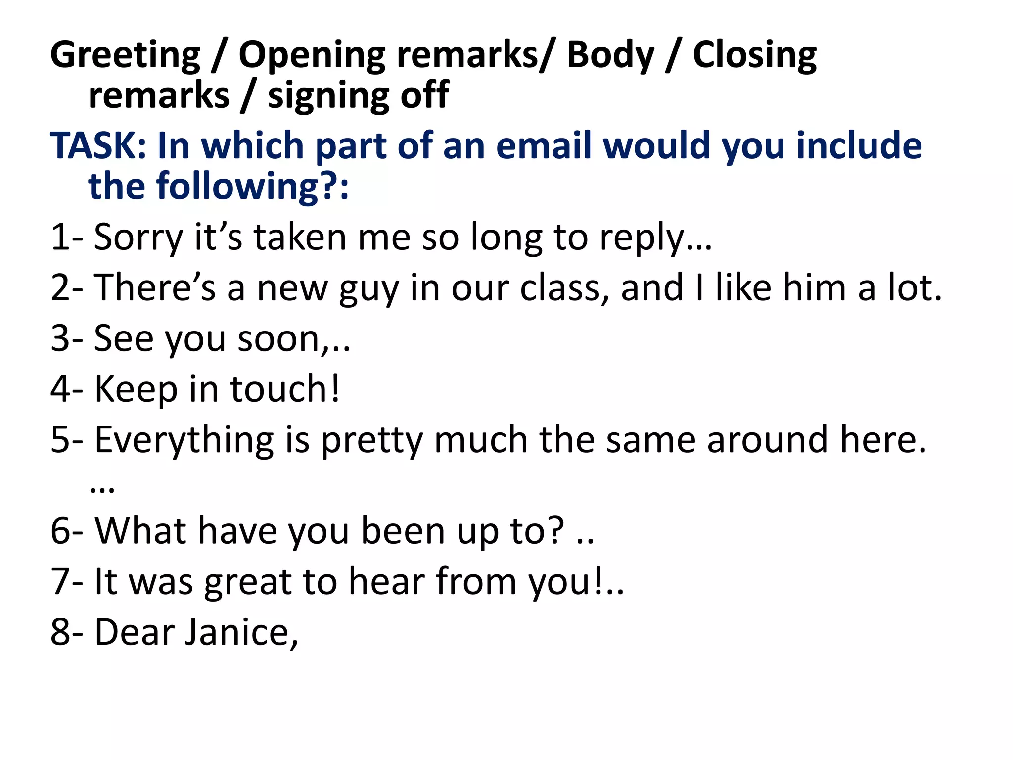 Writing informal-emails-adverbs | PPT