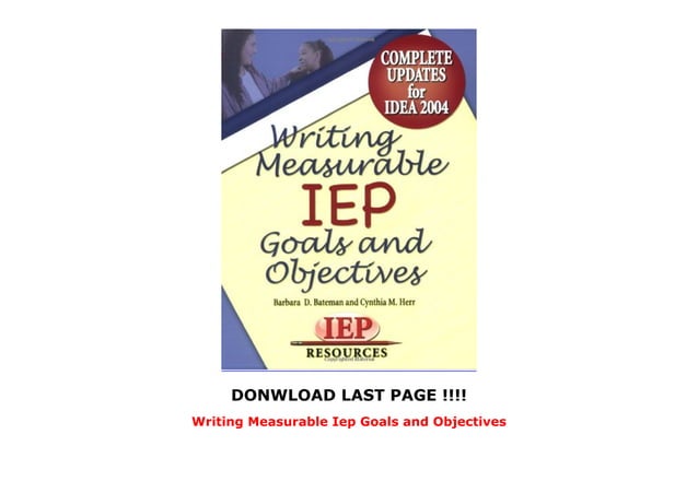 Writing Measurable Iep Goals and Objectives | PPT